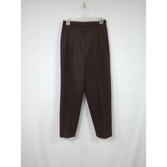 Sag Harbor | Pants & Jumpsuits | Vintage Sag Harbor Brown Pleated Wide ...
